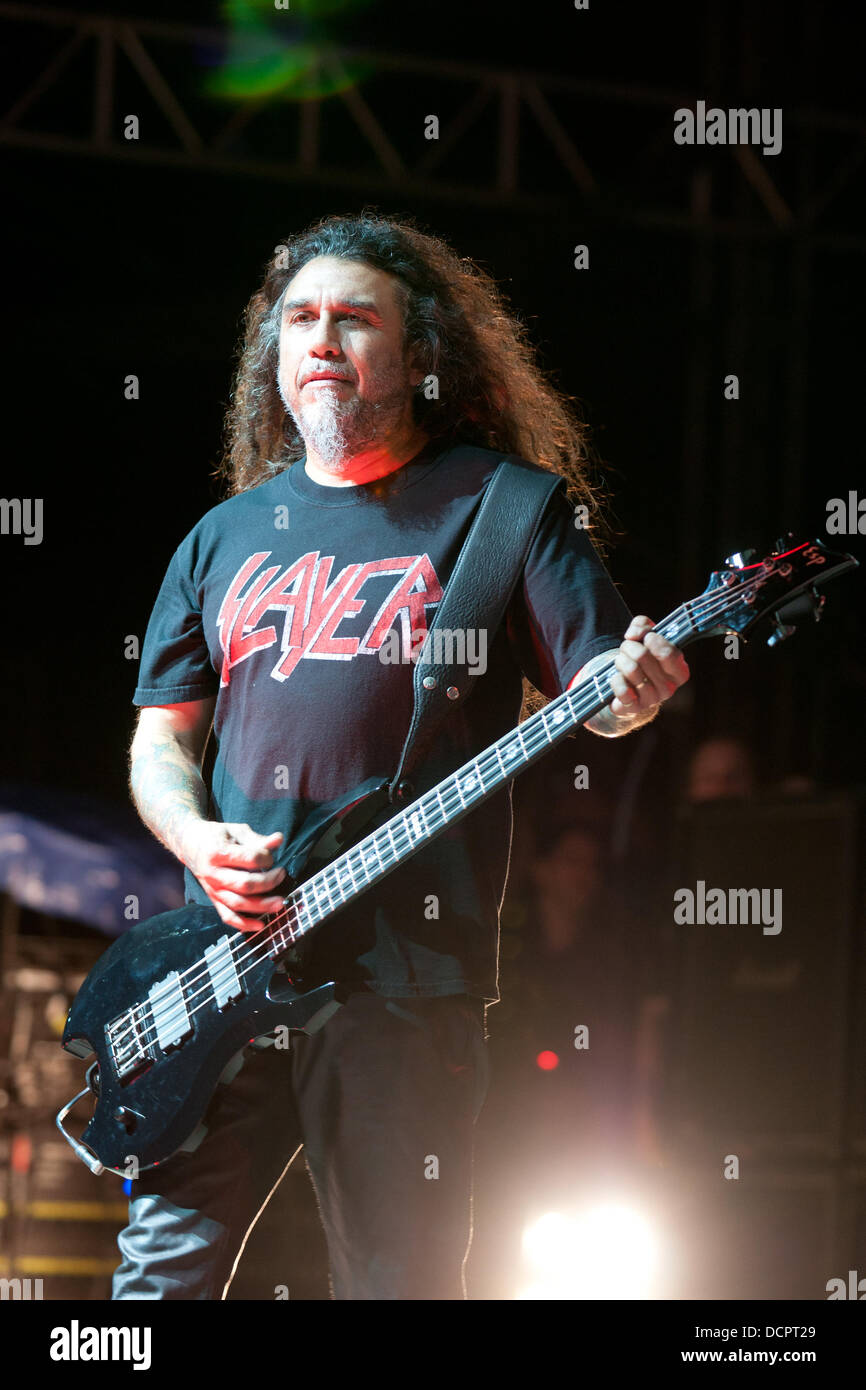 Tom Araya of the band Slayer Performing at the Fun Fun Fun Festival at ...