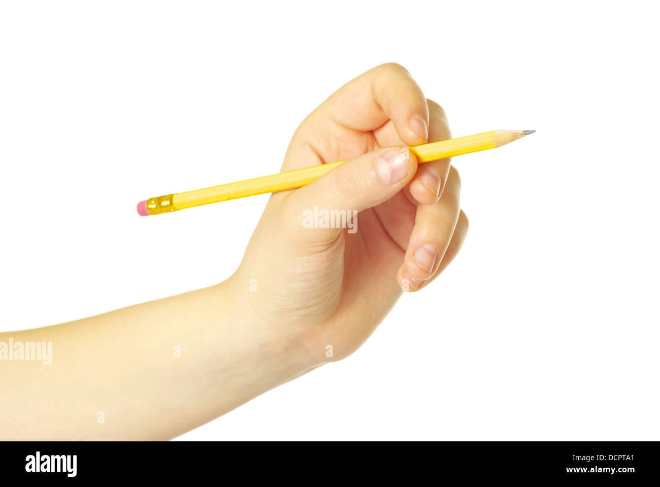 hand with pencil Stock Photo - Alamy