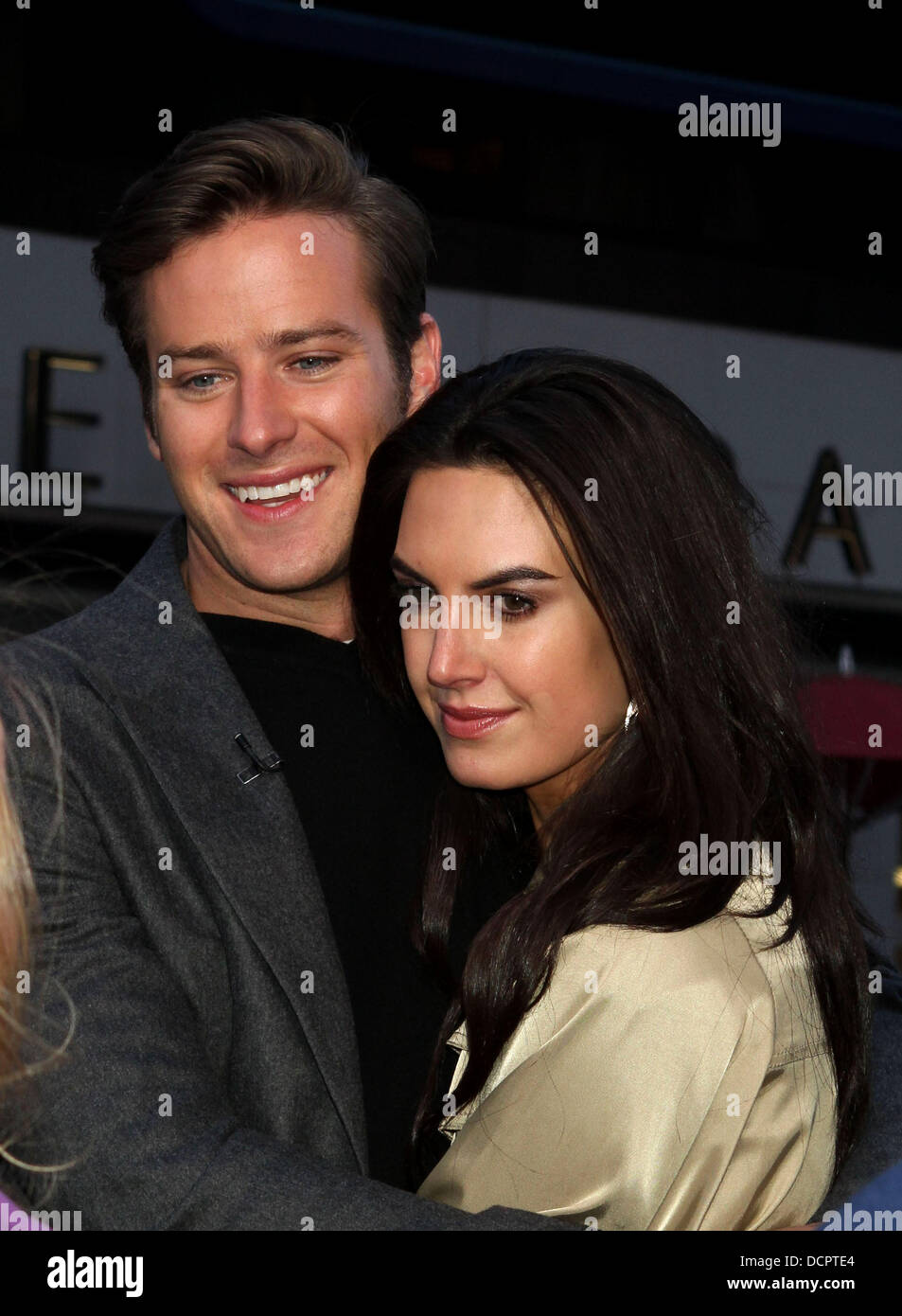 Armie Hammer and Elizabeth Chambers Celebrities at ABC Studios for ...