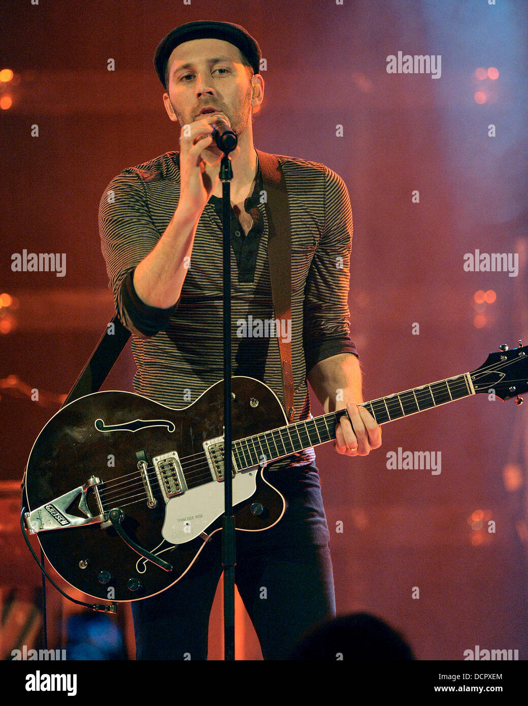 Mat Kearney performs on stage at The Opera House in support of his ...