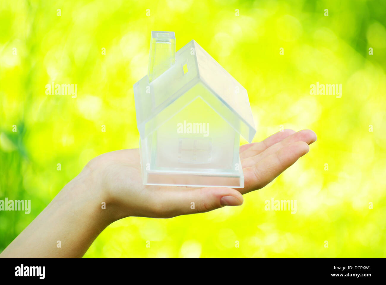 house in human hand Stock Photo - Alamy