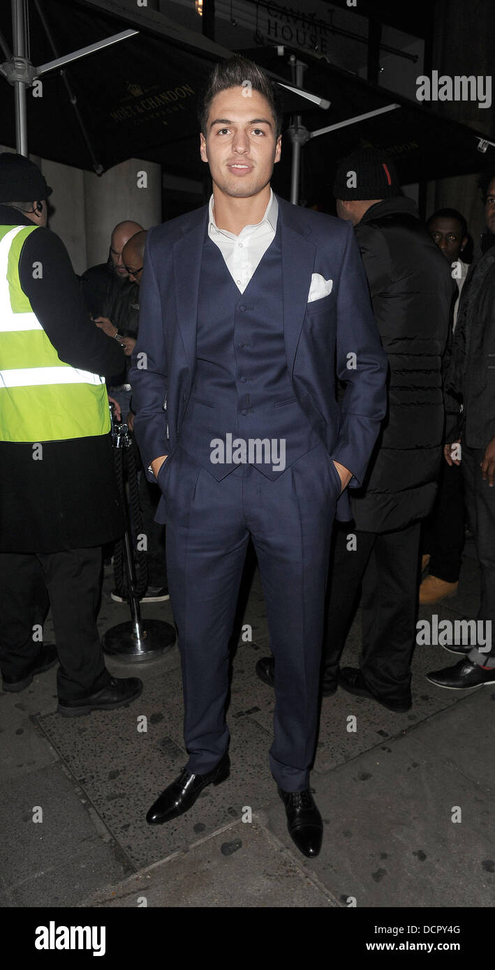 Mario Falcone leaving Aura nightclub London, England - 10.11.11 Stock ...