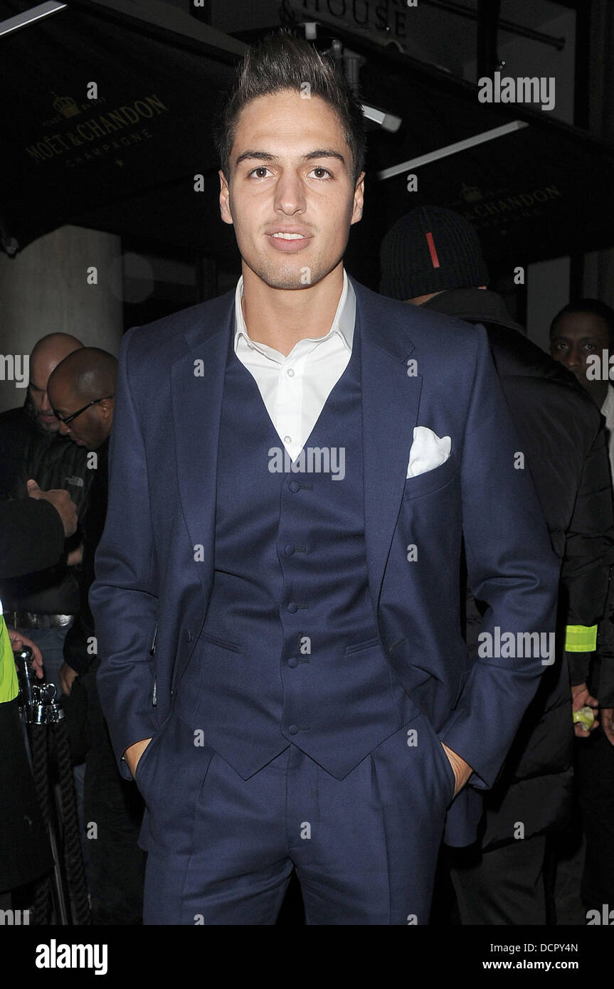 Mario Falcone leaving Aura nightclub London, England - 10.11.11 Stock ...