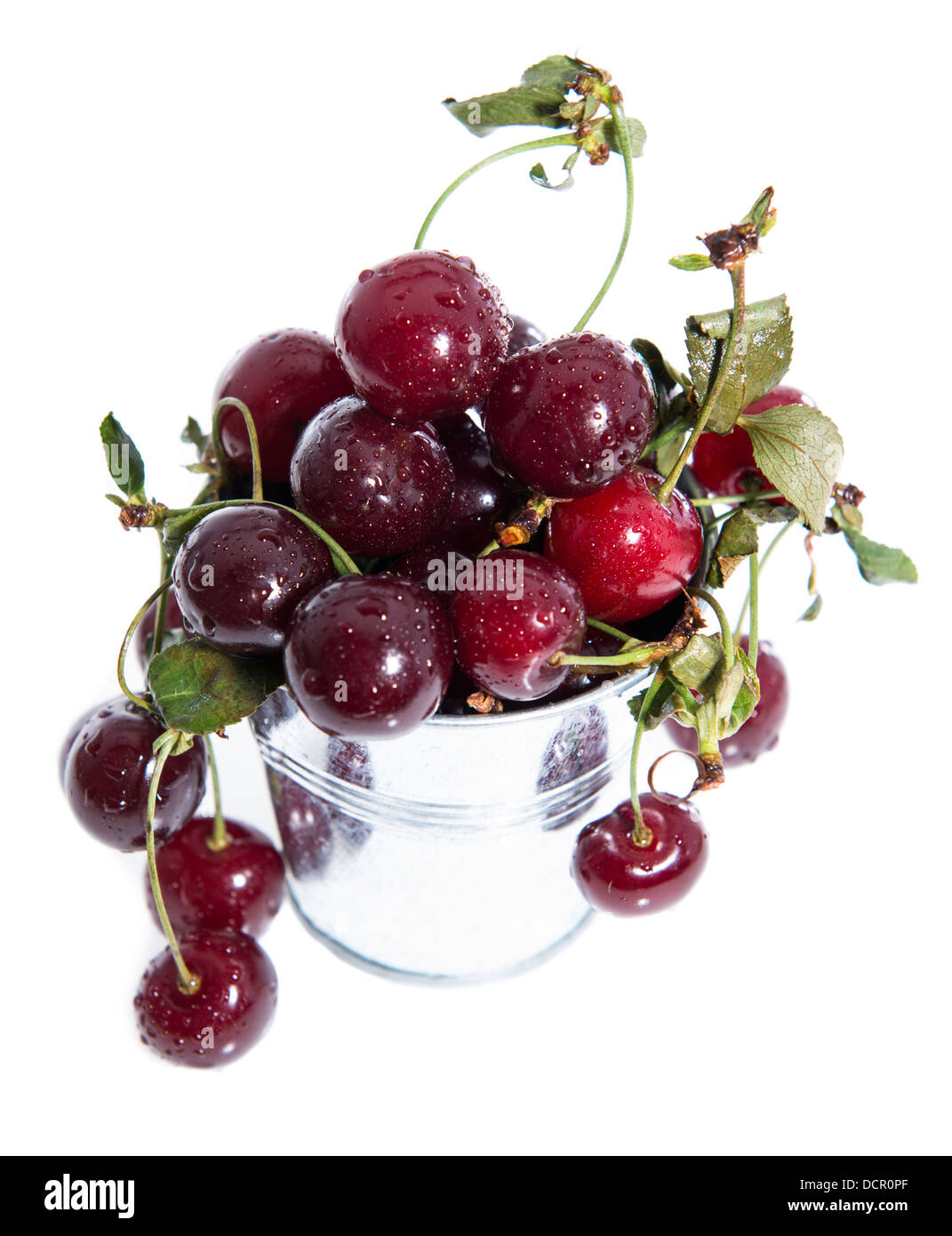 Fresh Cherries isolated on white background Stock Photo - Alamy