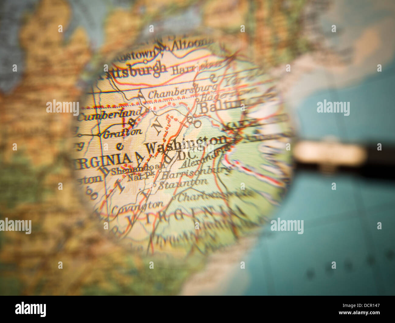 Map of Washington Stock Photo - Alamy