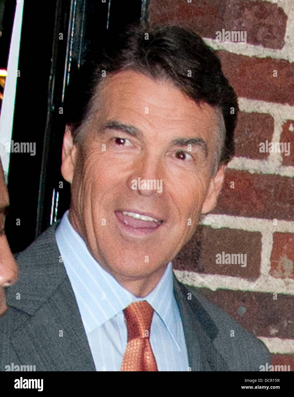 Texas Governor Rick Perry arriving at the Ed Sullivan Theater for 'The ...