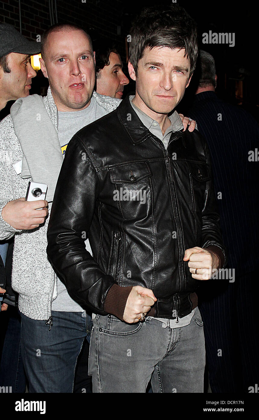 Noel Gallagher arriving at the Ed Sullivan Theater for 'The Late Show ...