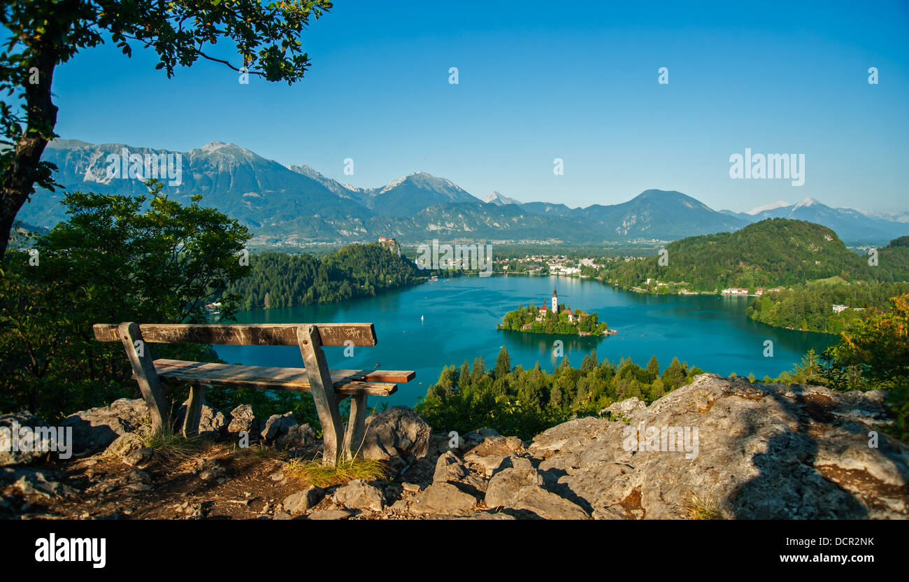 View from castle at lake bled hi-res stock photography and images - Alamy