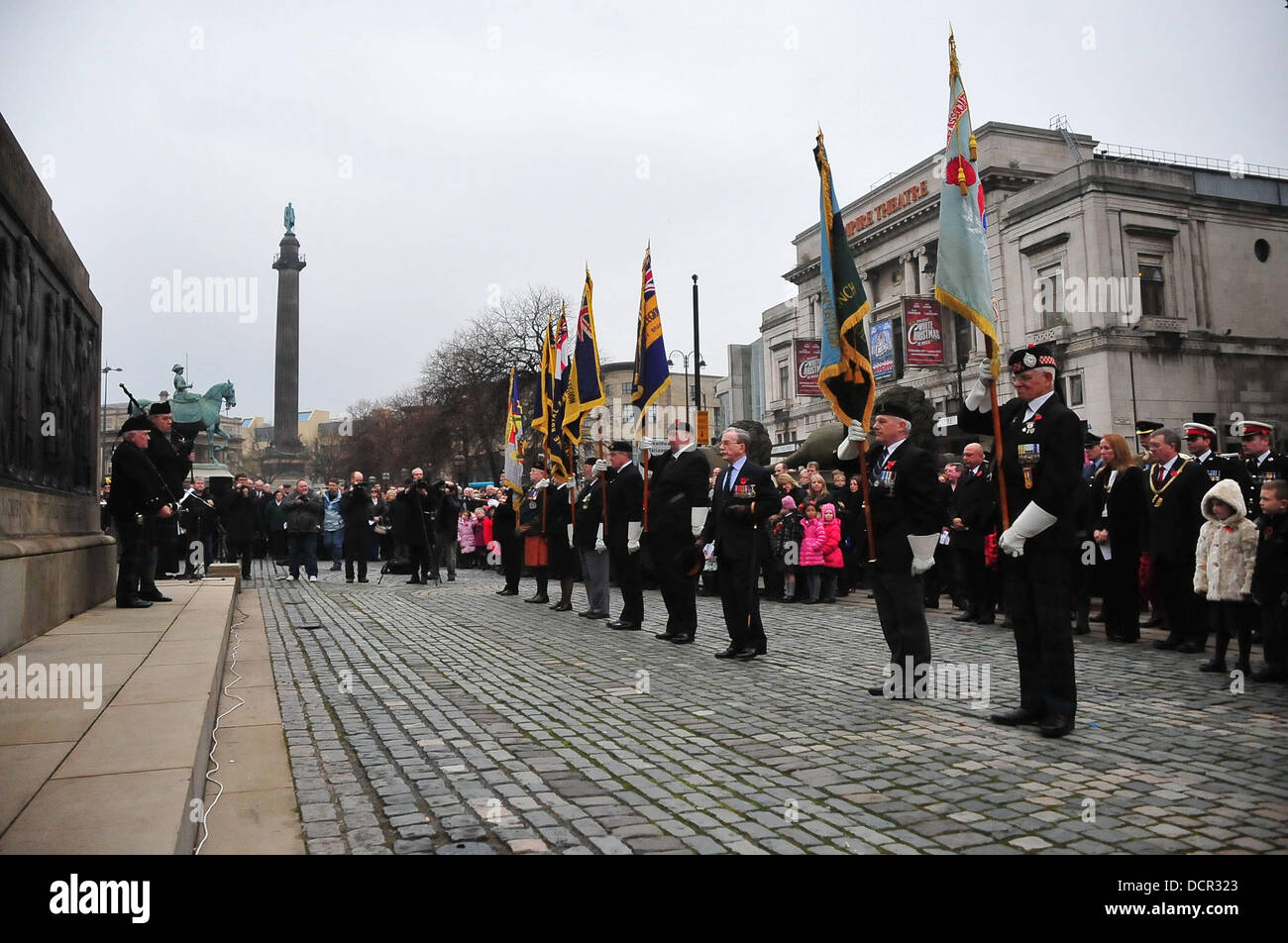 General view at the Cenotaph in Liverpool on Armistice Day (Remembrance ...