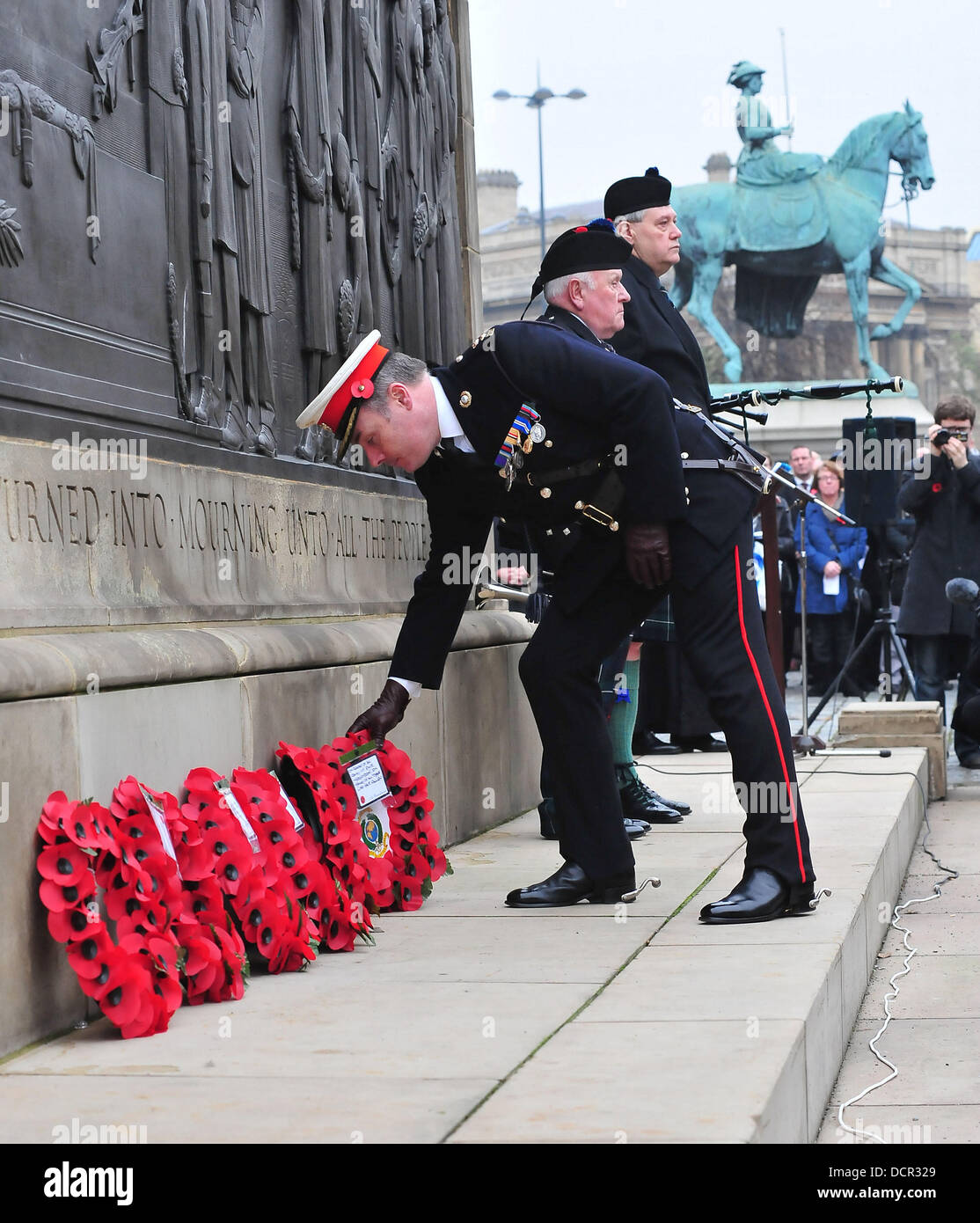 General view at the Cenotaph in Liverpool on Armistice Day (Remembrance ...