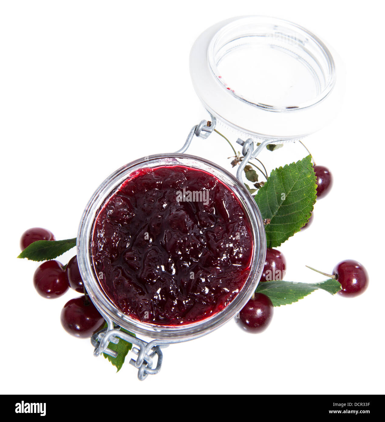 Ripe cherry jam on Cut Out Stock Images & Pictures - Alamy