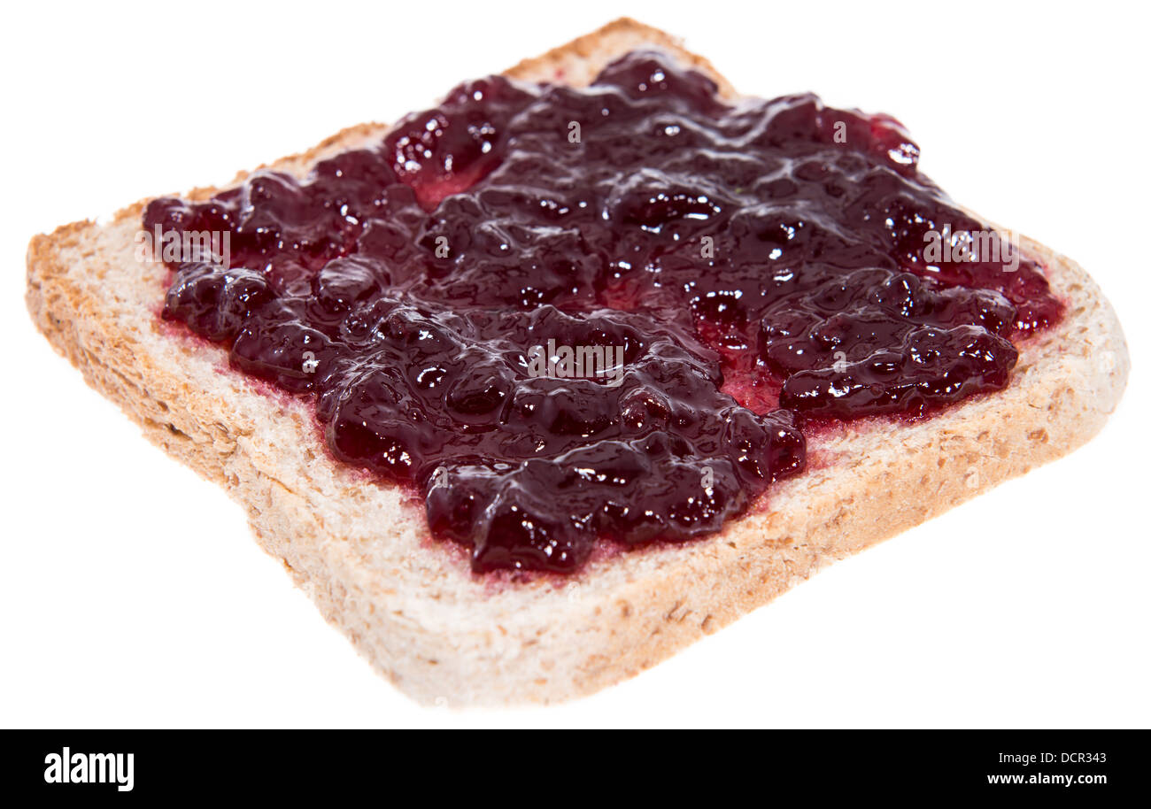 Cherry Jam Sandwich isolated on white background Stock Photo - Alamy