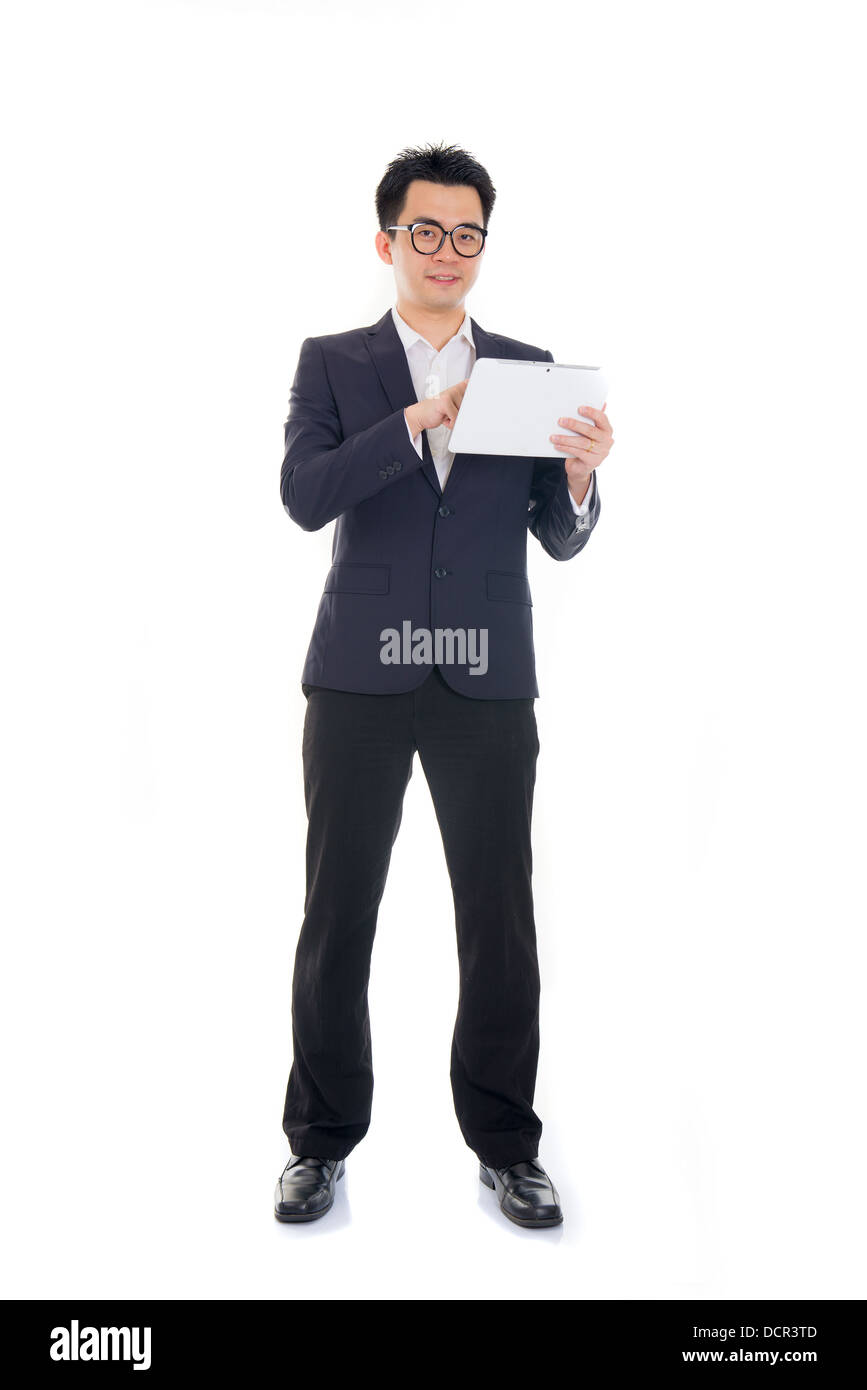 asian chinese business man with a tablet Stock Photo - Alamy