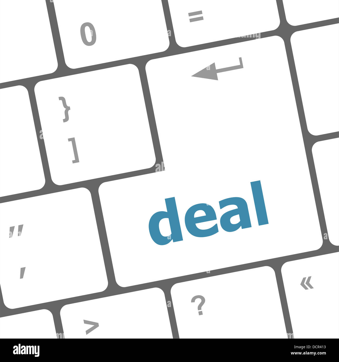 deal button on keyboard with soft focus Stock Photo - Alamy
