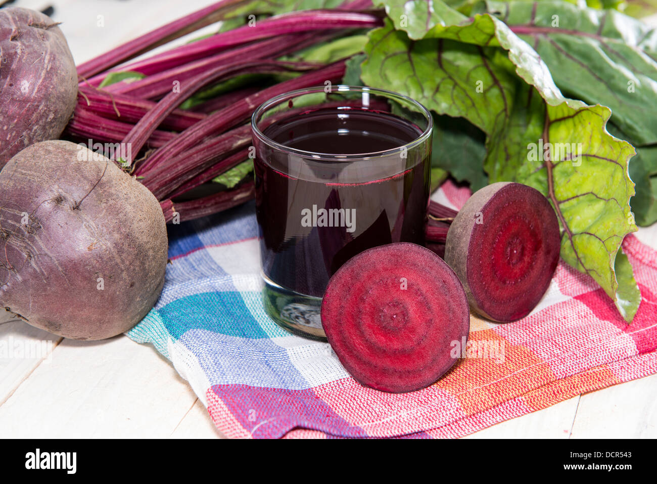 Fresh made Beetroot Juice in a glass Stock Photo - Alamy