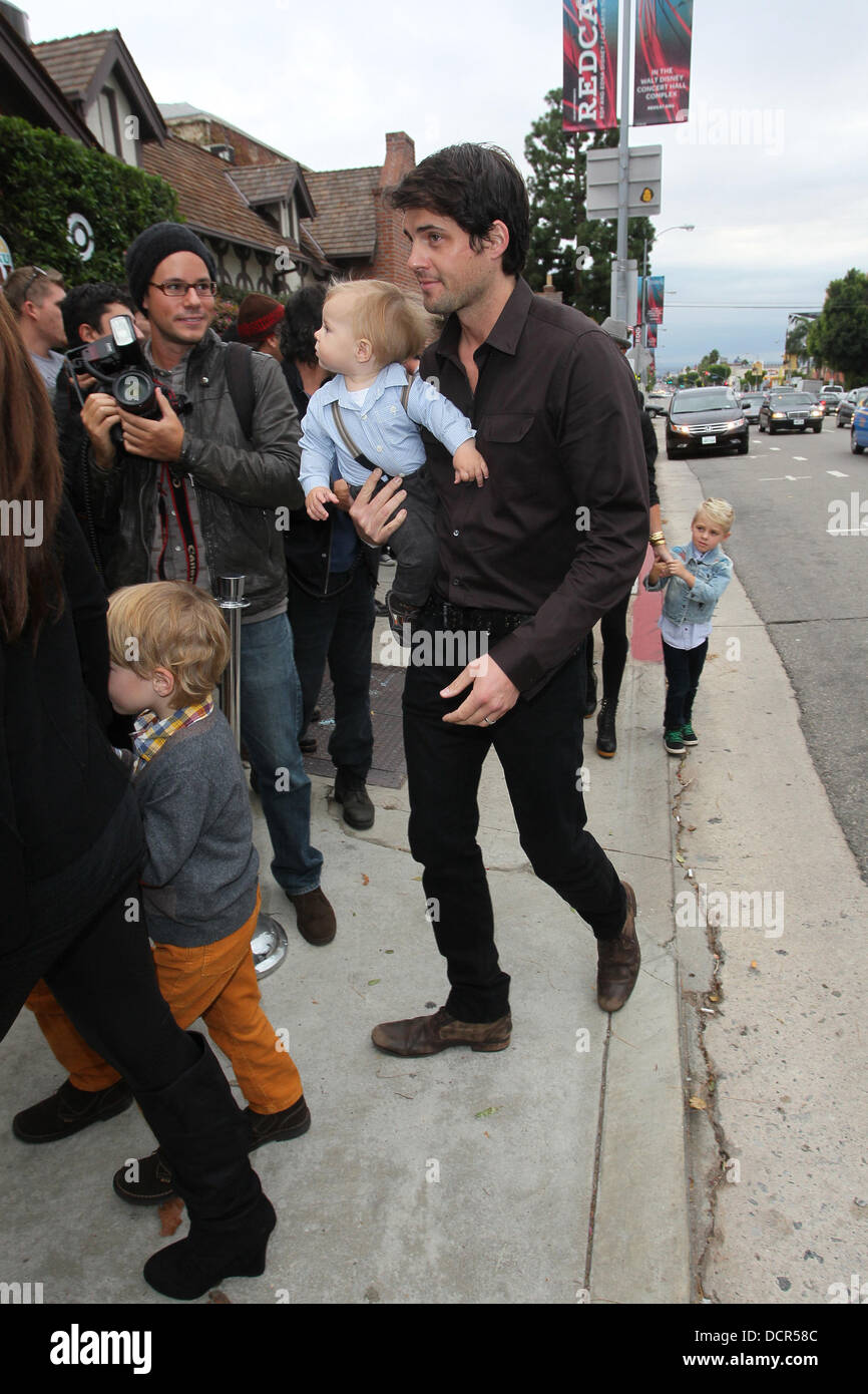 Kristoffer Polaha and family Celebrities arrive at the 'Harajuku Mini ...