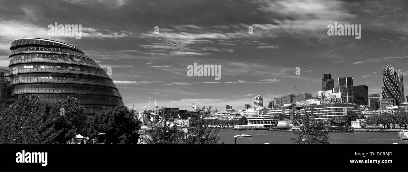 London assembly building city hall Black and White Stock Photos ...