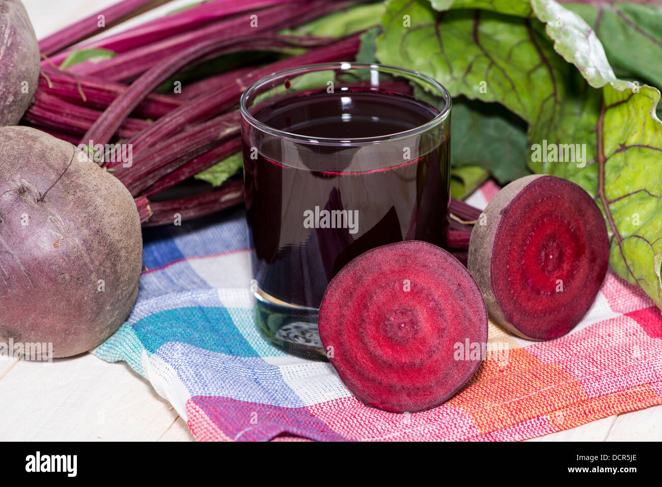 Fresh made Beetroot Juice in a glass Stock Photo - Alamy