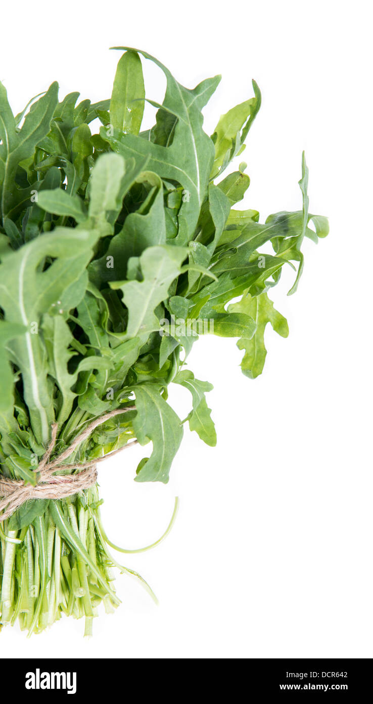 Arugula Isolated on white background Stock Photo - Alamy