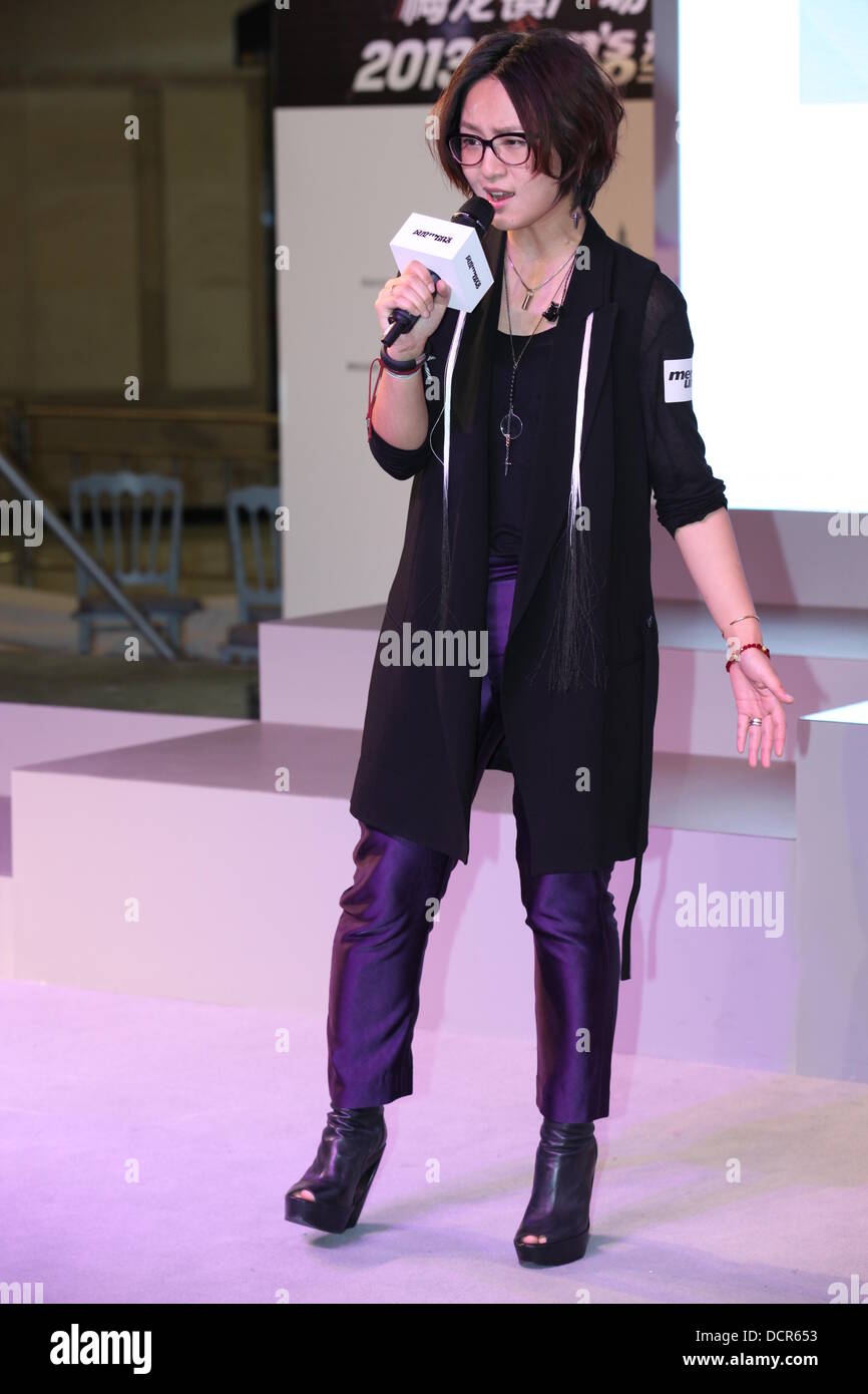 Shanghai, China. 20th Aug, 2013. Singer BiBi Chou attends press ...