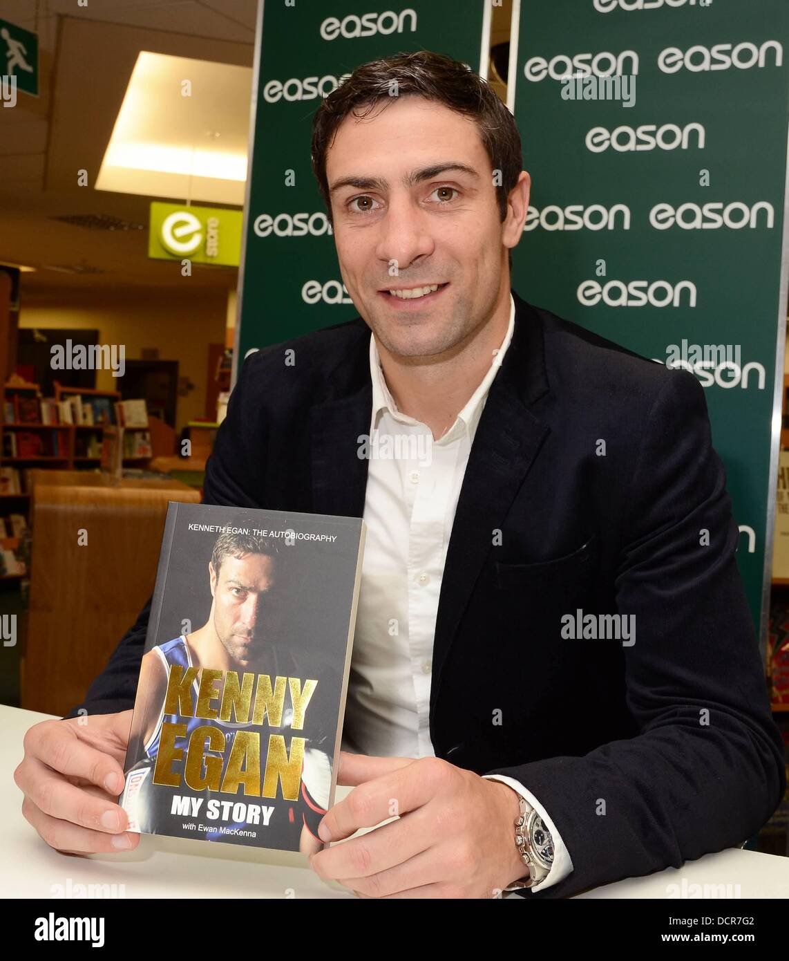 Boxer Kenneth Egan signs copies of his autobiography 'Kenny Egan My Story' at Easons Dublin ...