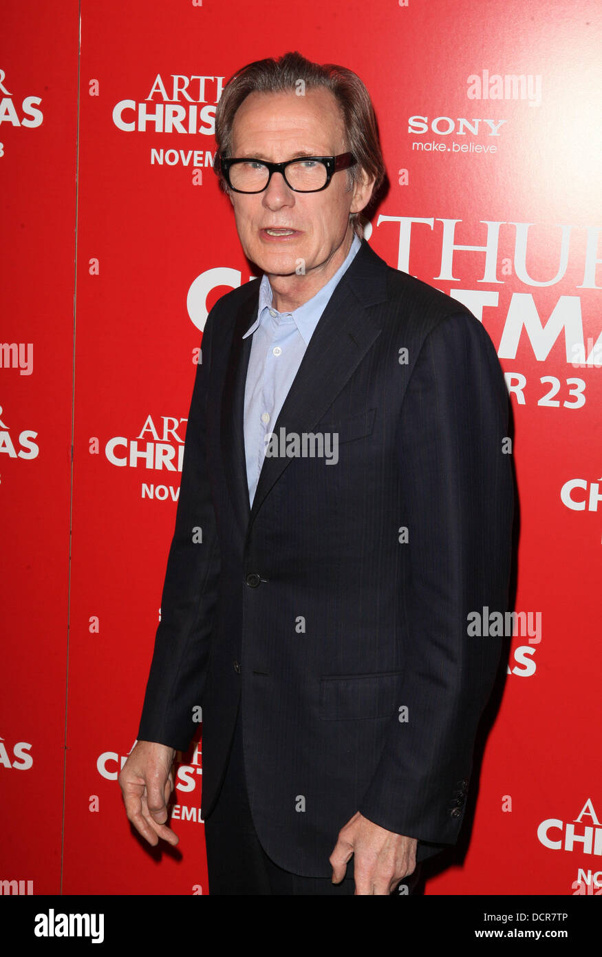 Bill Nighy Arthur Christmas MTA Shuttle unveiling at Grand Central ...