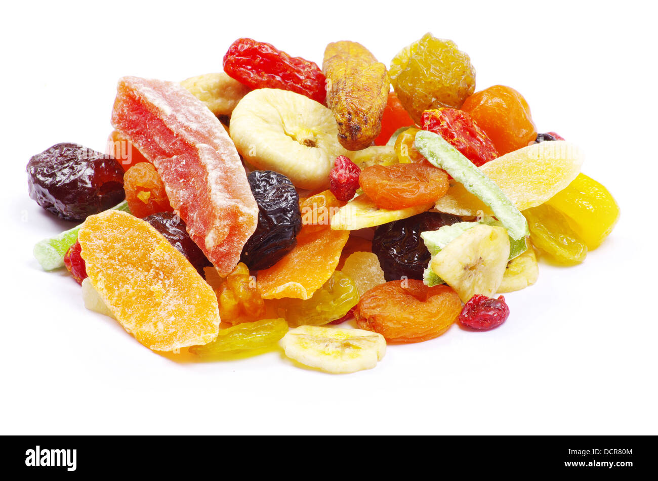 Dried tropical fruits various Cut Out Stock Images & Pictures - Alamy