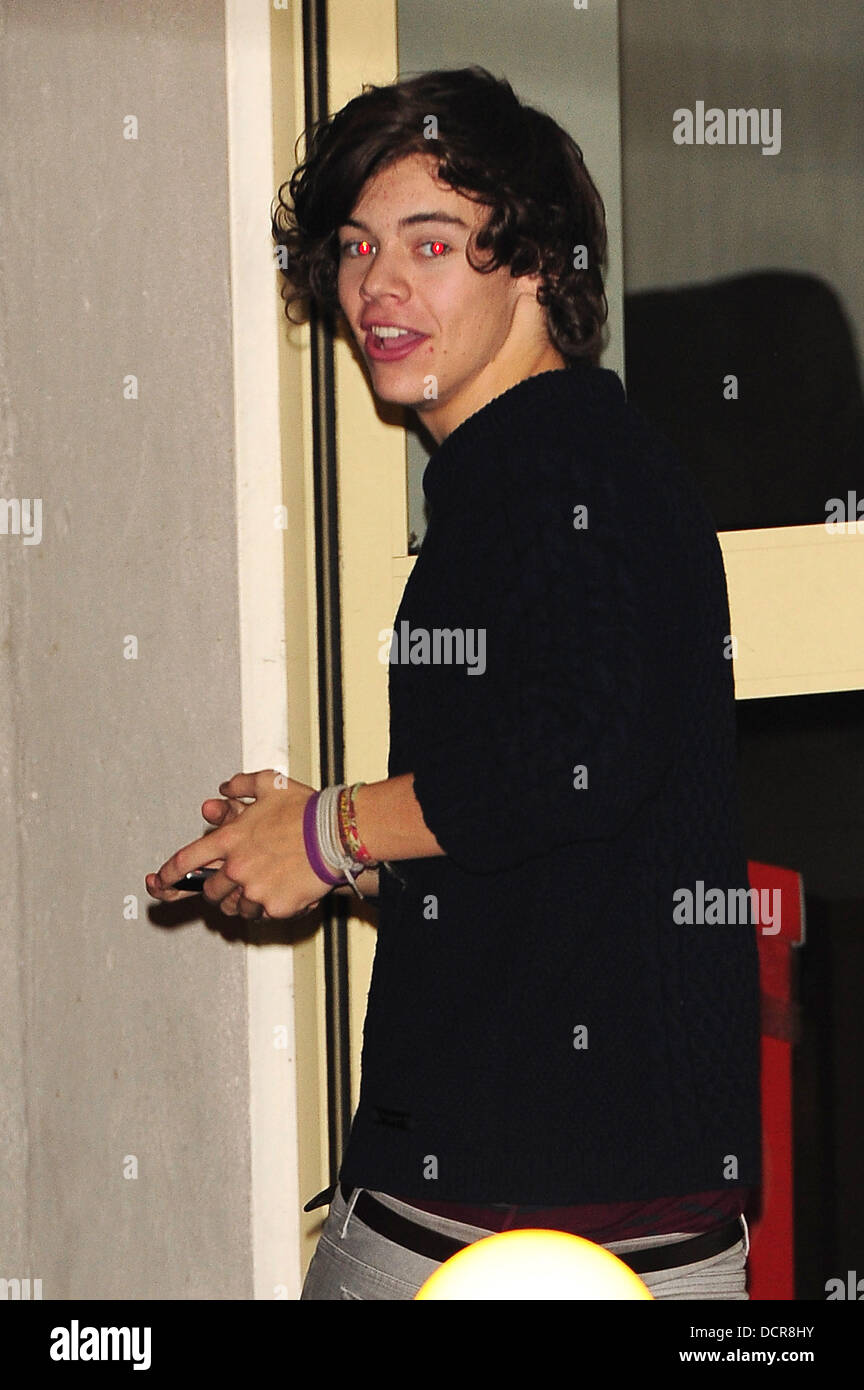 Harry Styles of One Direction at X Factor Fountain Studios London ...