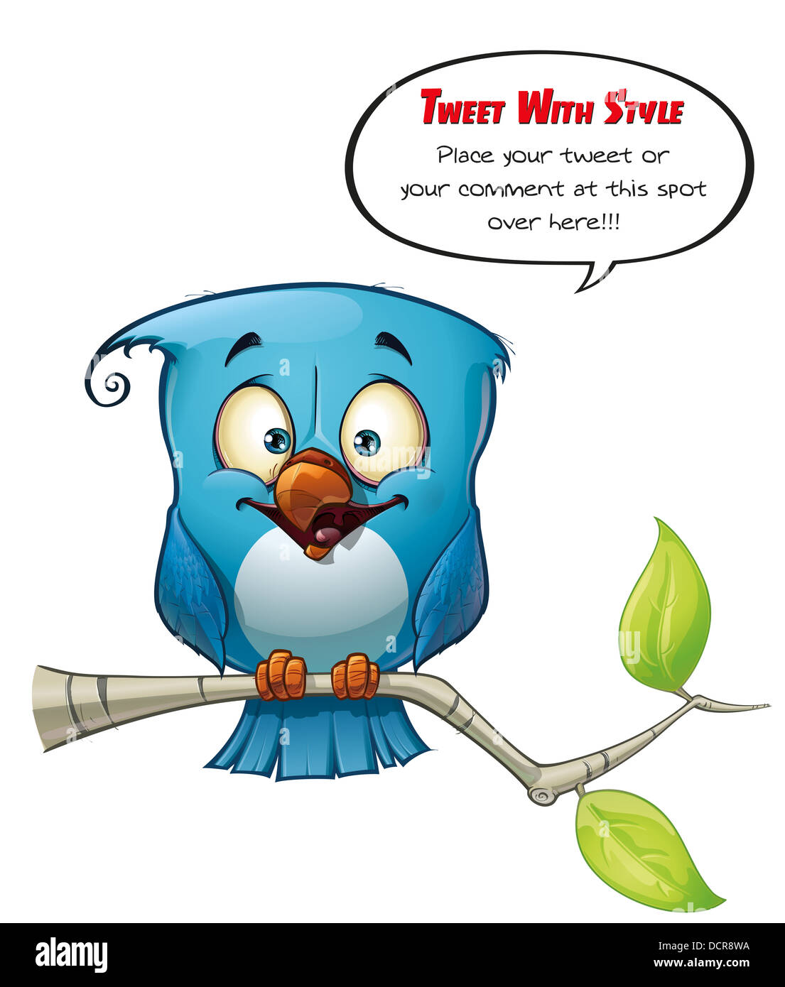 Blue Bird Happy Stock Photo - Alamy