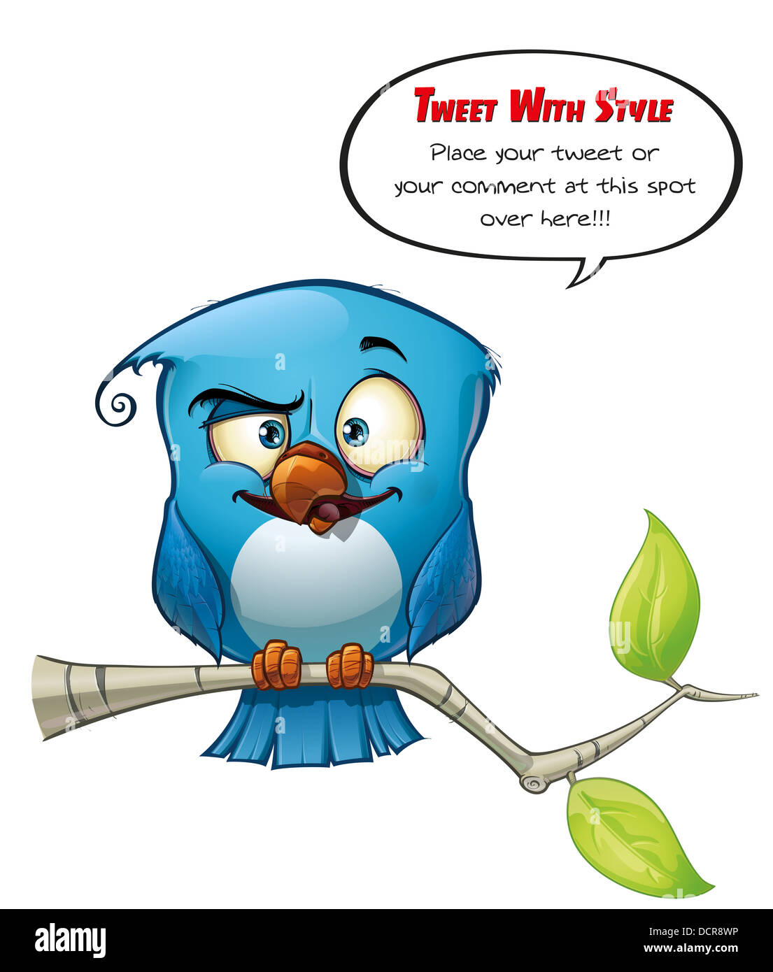 Blue Bird Smarty Stock Photo - Alamy