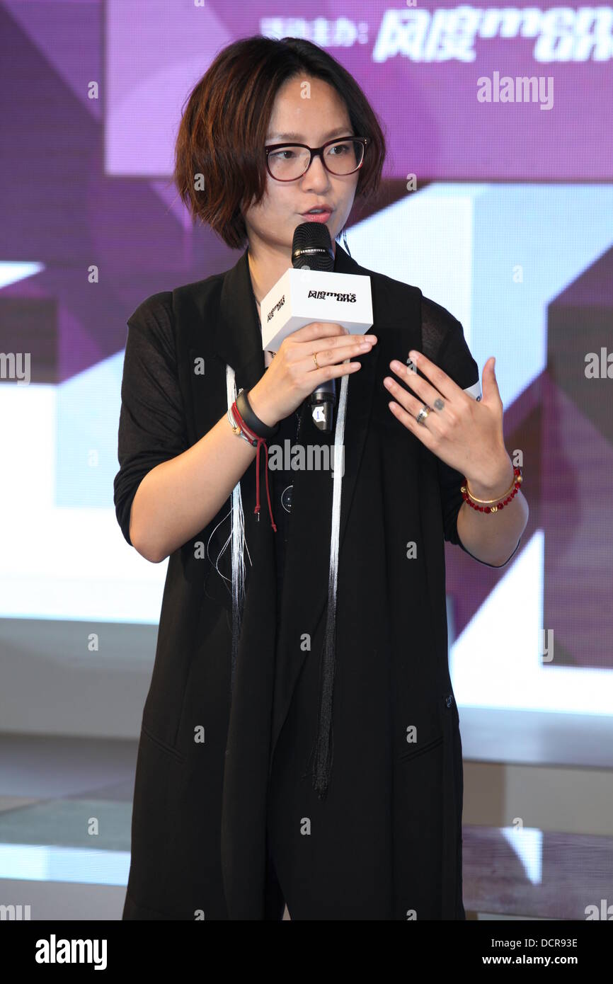 Shanghai, China. 20th Aug, 2013. Singer BiBi Chou attends press ...