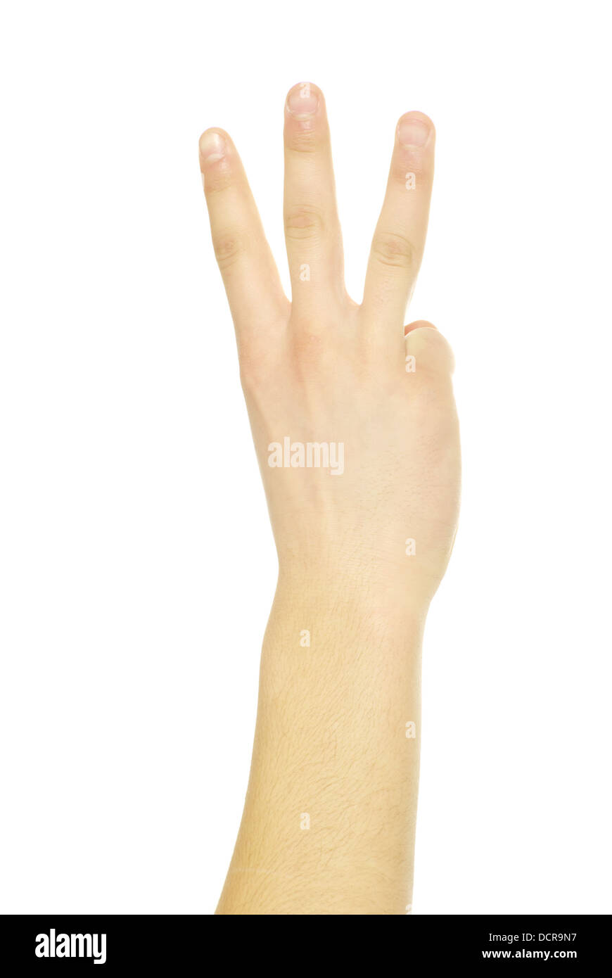 Three finger symbols hi-res stock photography and images - Alamy