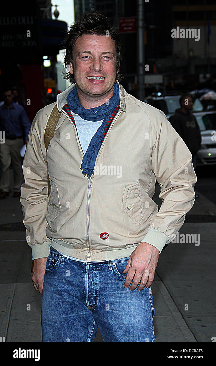 Jamie Oliver Celebrities arriving at the Ed Sullivan Theater for 'The ...
