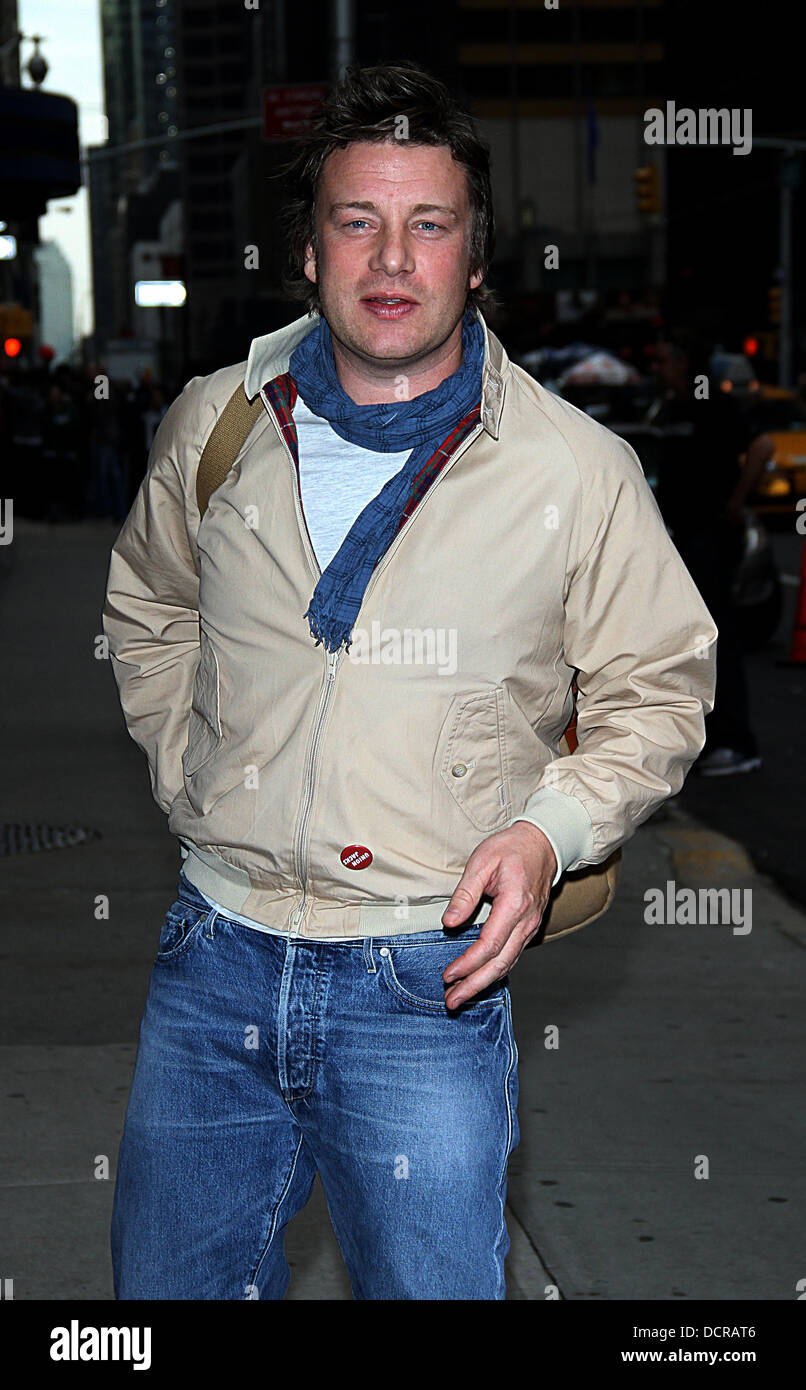 Jamie Oliver Celebrities arriving at the Ed Sullivan Theater for 'The ...