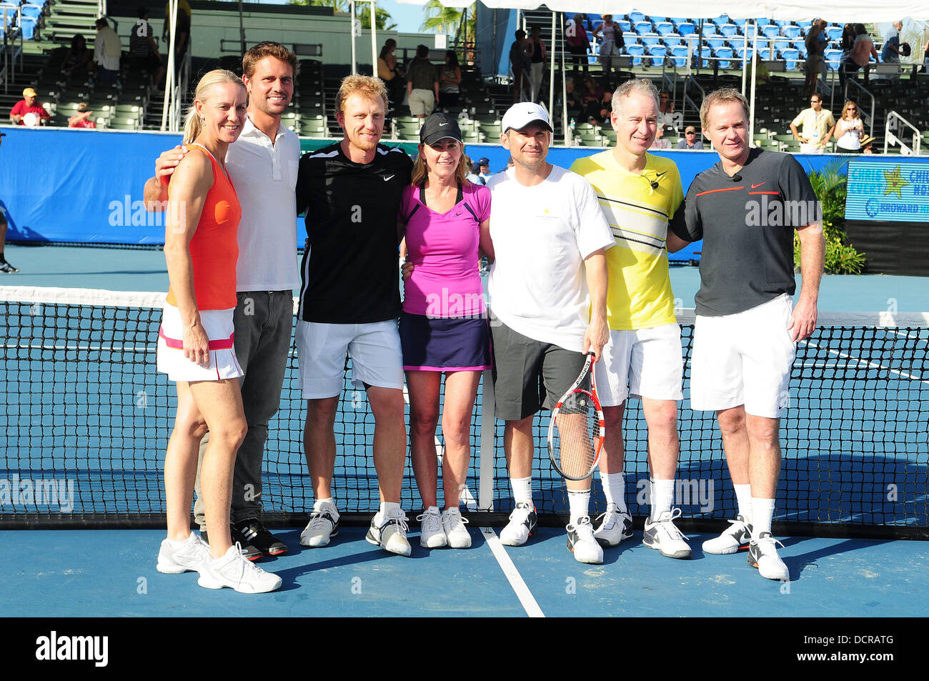 (L-R) Rennae Stubbs, Jan Michael Gambill, Kevin McKidd, Chris Evert ...