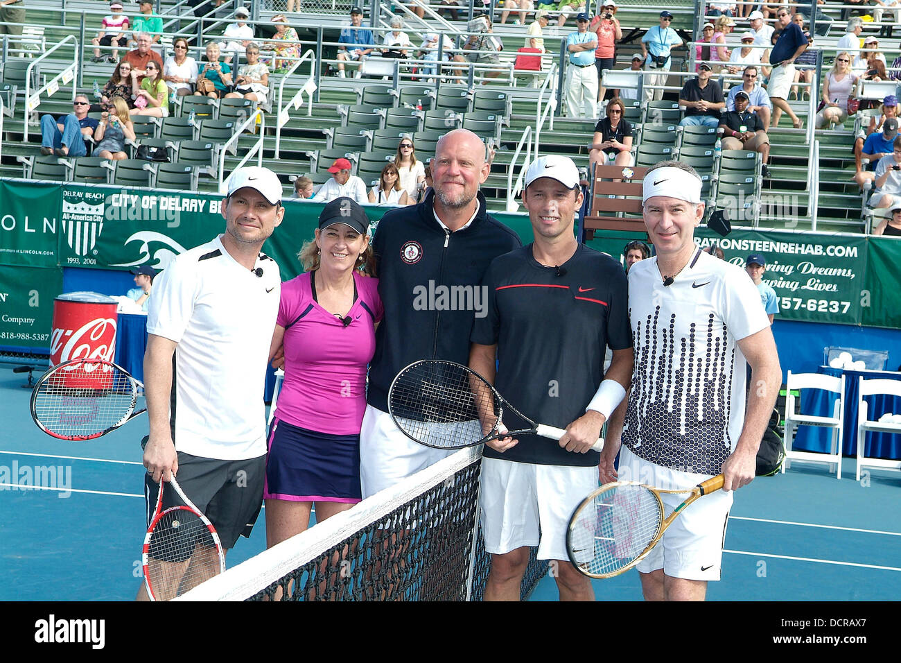 Christian Slater, Chris Evert, Murphy Jensen, Jeffrey Donovan and John ...