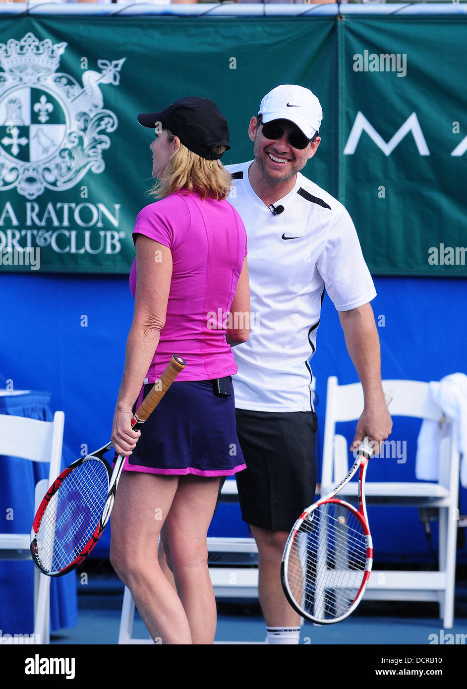 Christian Slater and Chris Evert at the Chris Evert/Raymond James Pro ...