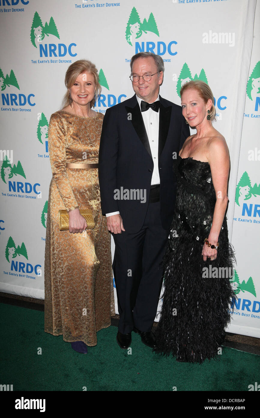 Eric Schmidt, Arianna Huffington, Wendy Schmidt Chiefs at environmental group Natural Resources ...