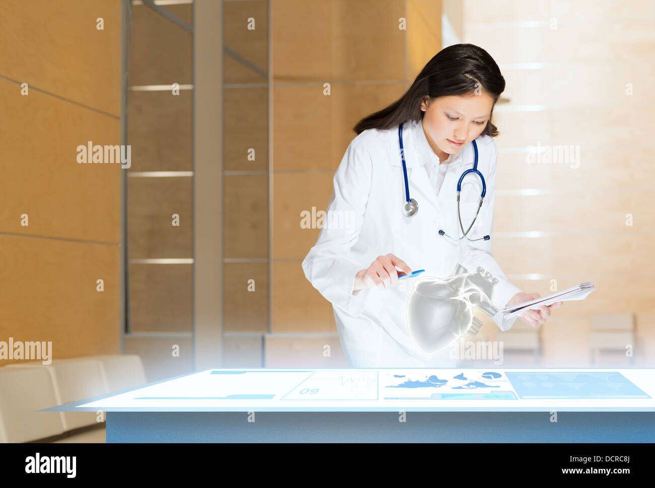 young woman doing research Stock Photo - Alamy