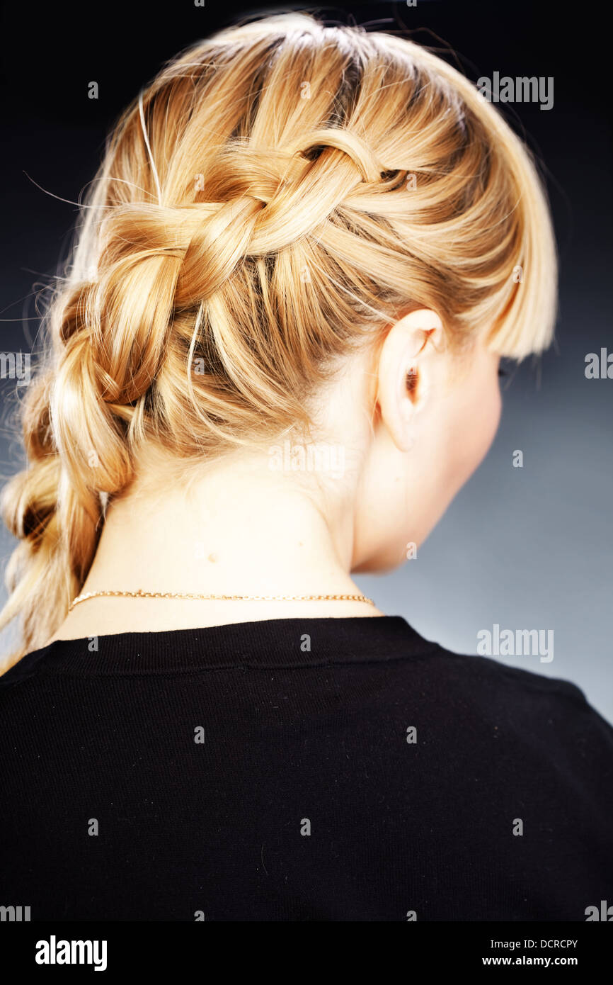Back hair braid hi-res stock photography and images - Alamy