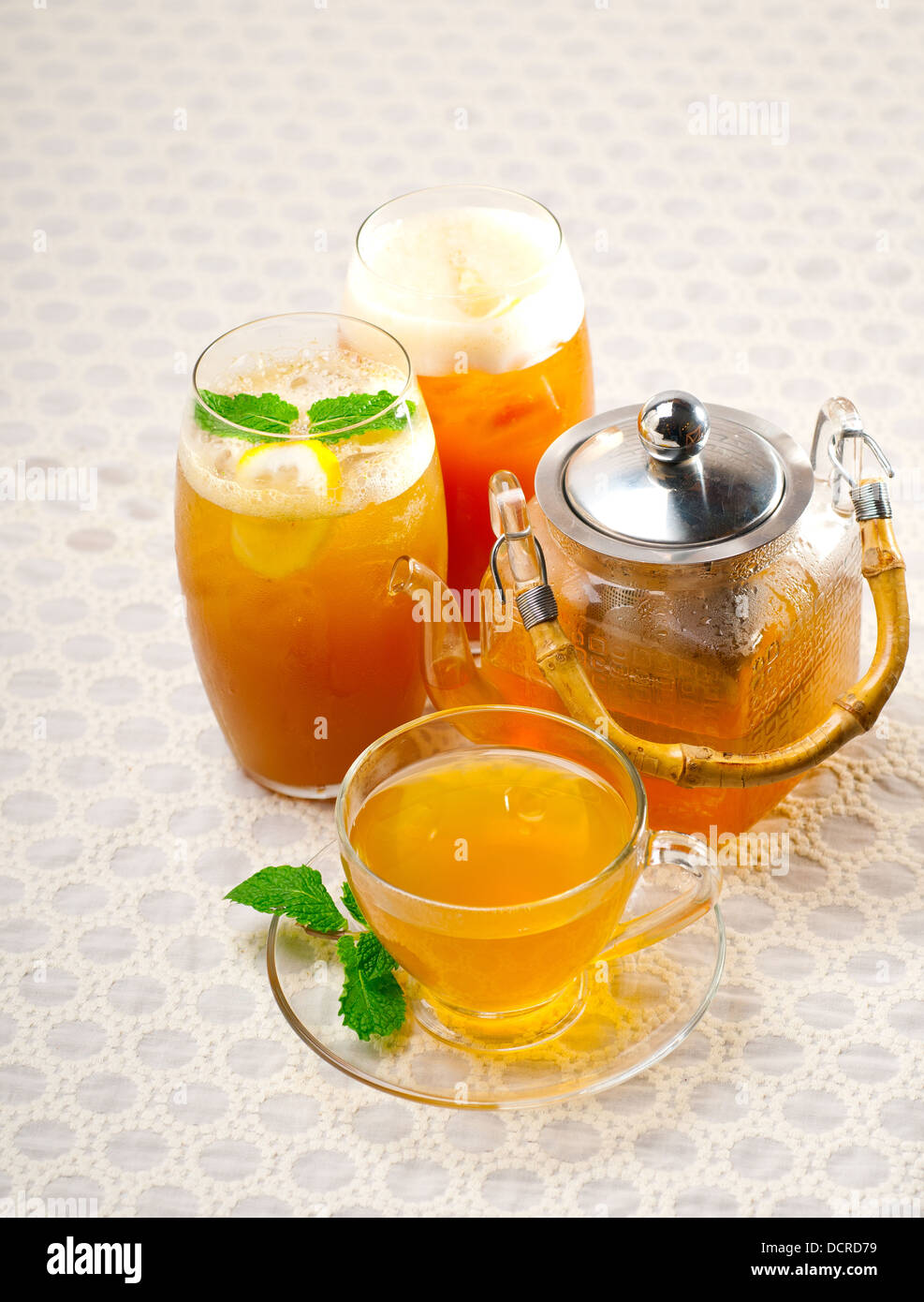 fresh selection of tea Stock Photo - Alamy