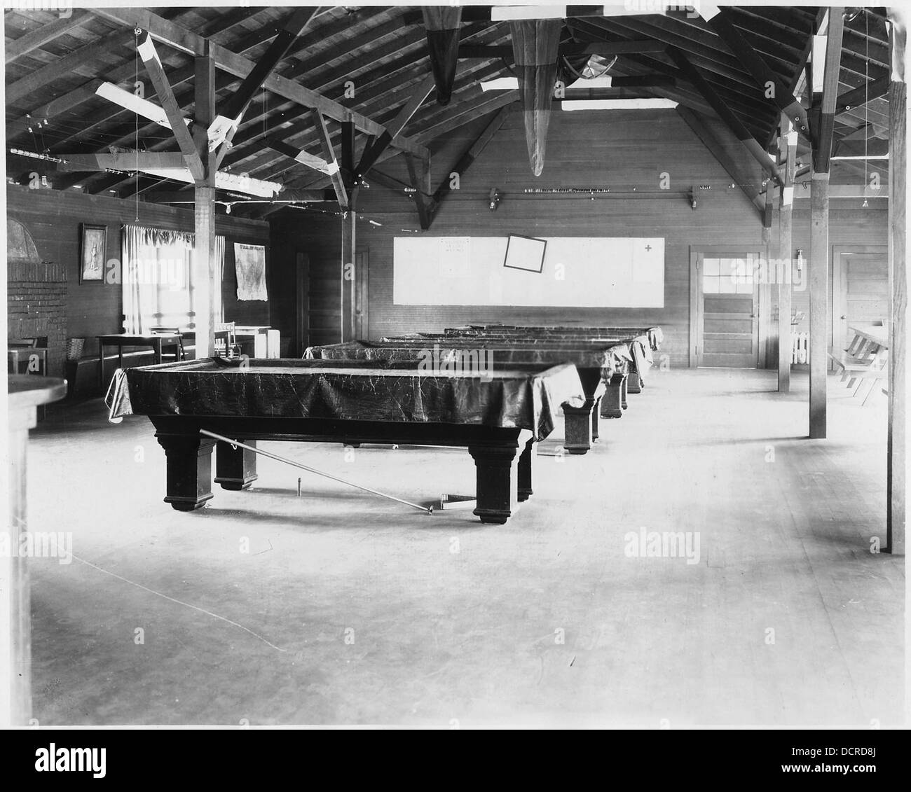 Five pool tables are set up in the recreation hall at the Submarine ...