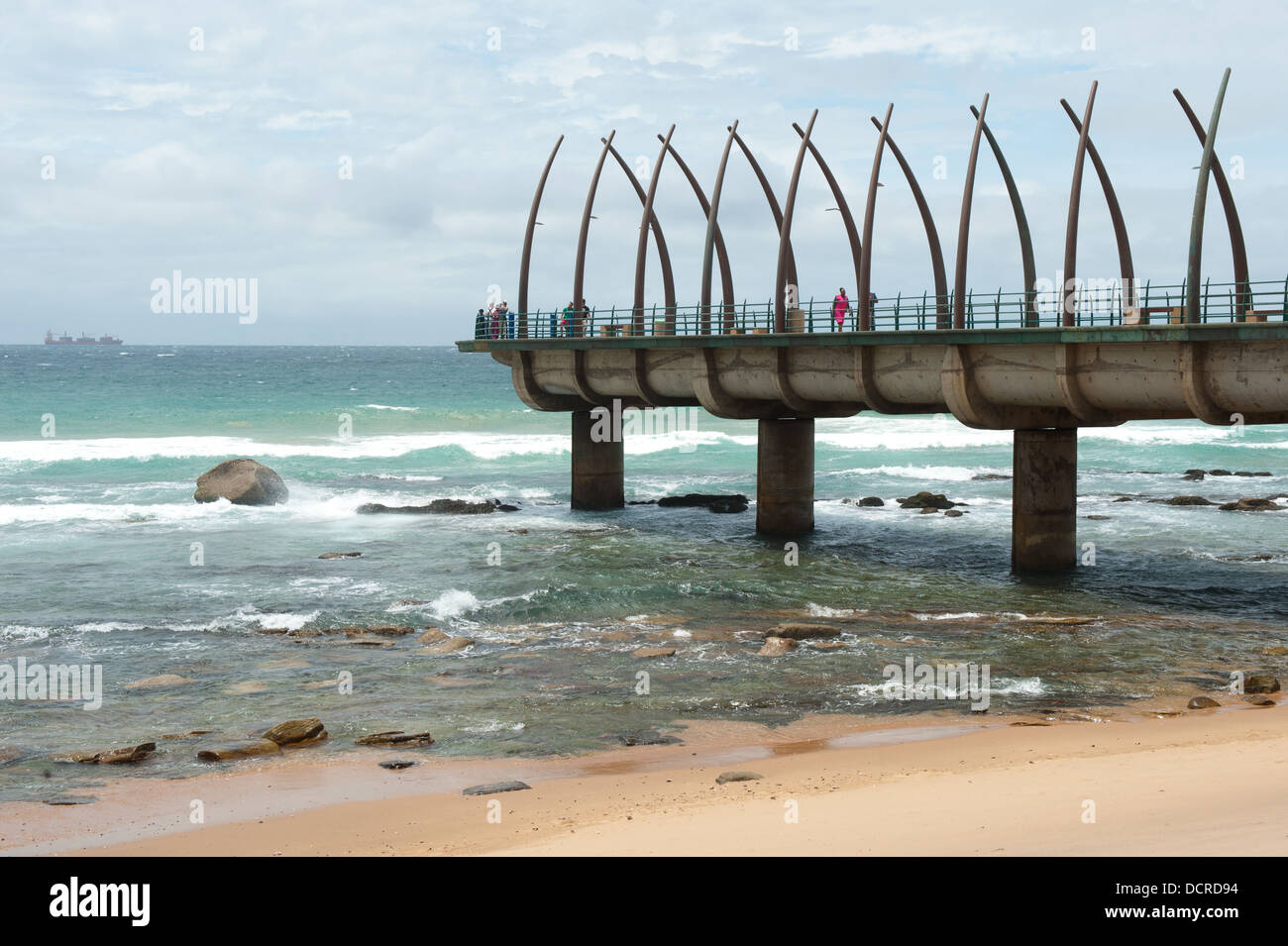Umhlanga Rocks Pier, Umhlanga, near Durban, South Africa Stock Photo ...