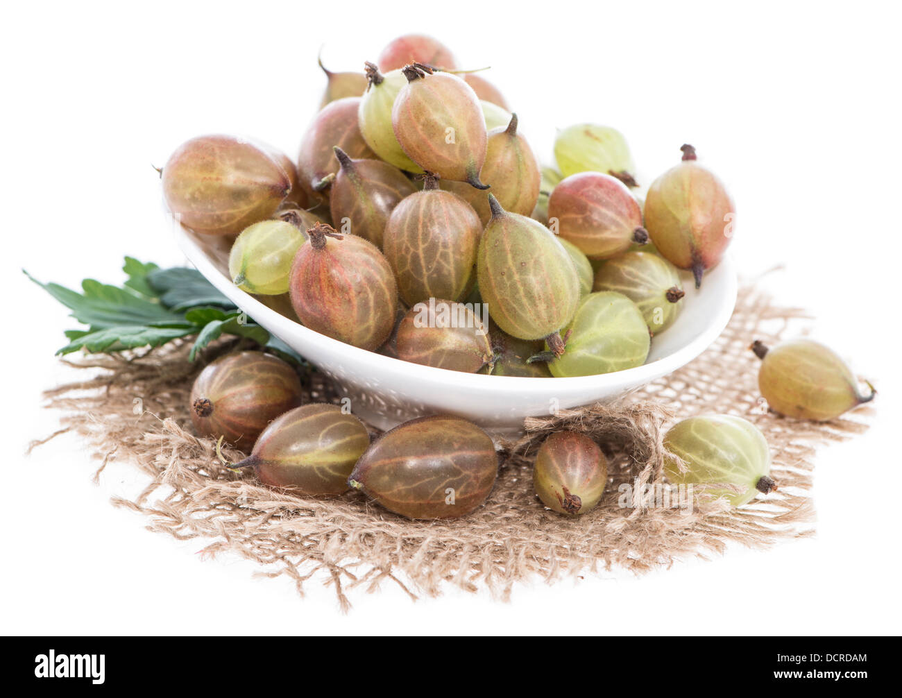 Portion of fresh Gooseberries isolated on white background Stock Photo ...