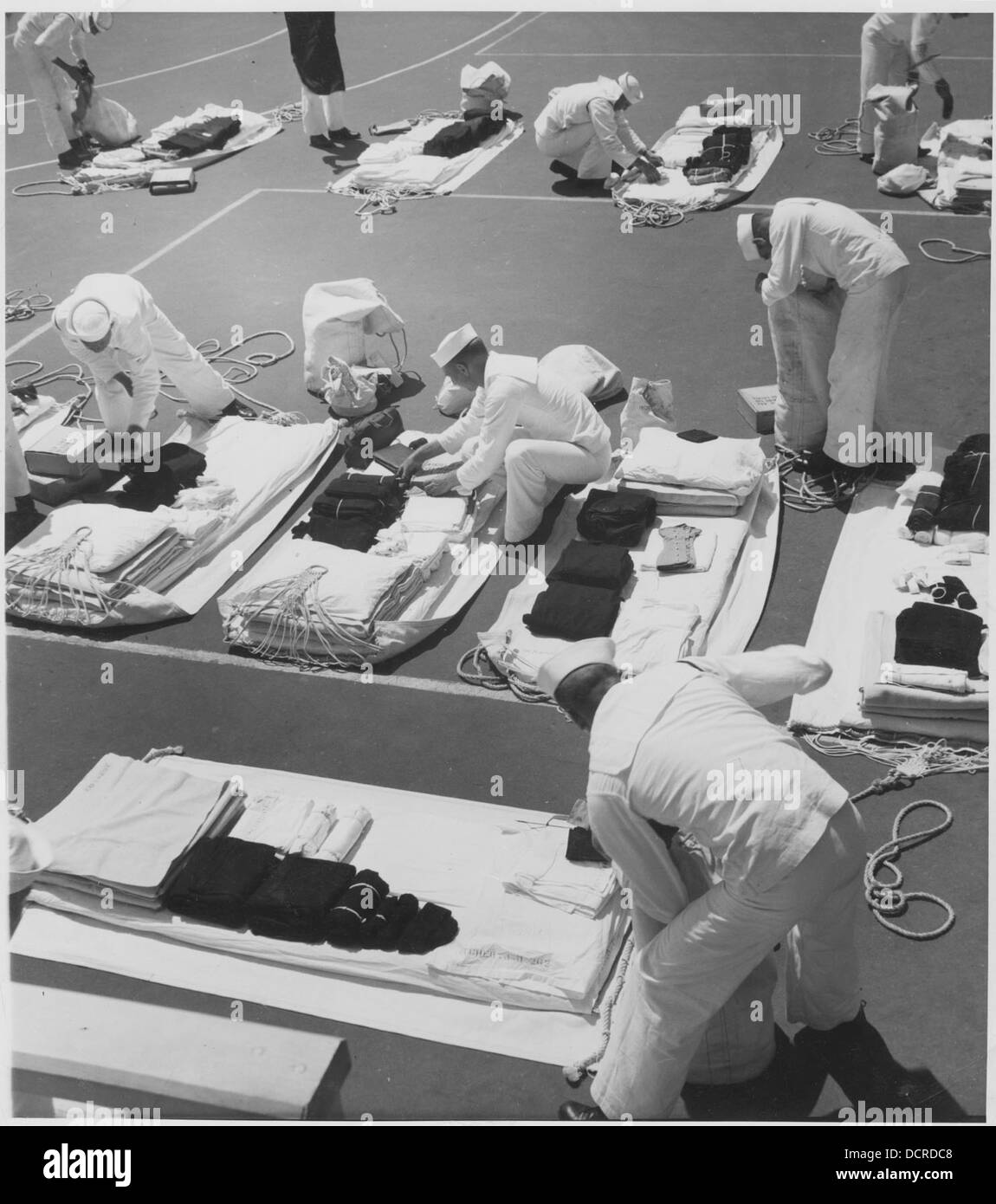 Practicing packing sea bags hi-res stock photography and images - Alamy