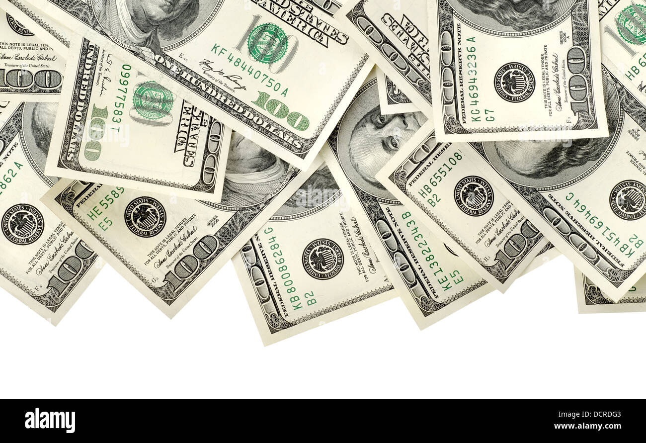 Collage of money isolated Stock Photo - Alamy
