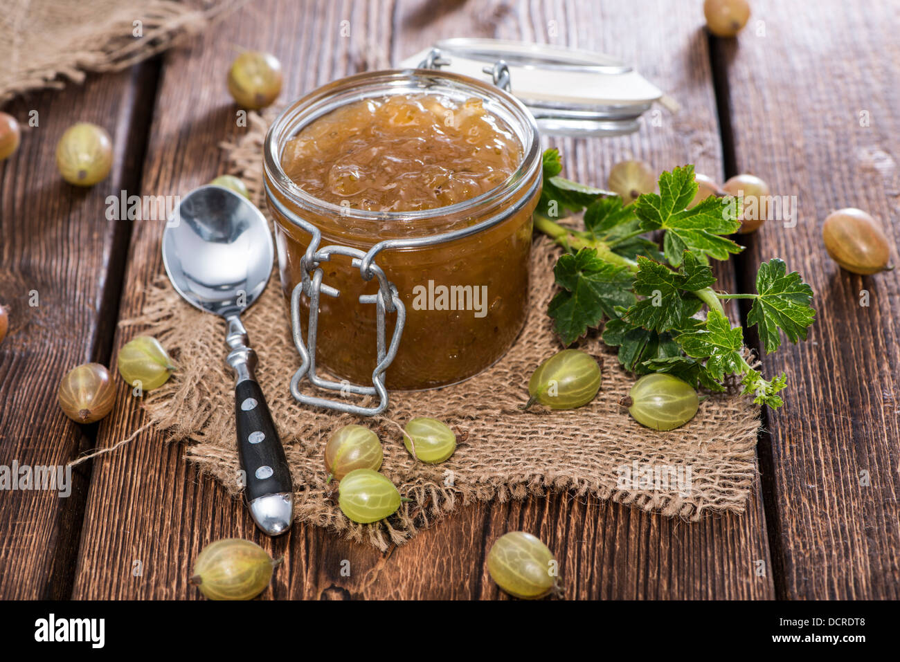 Portion of fresh homemade Gooseberry Jam Stock Photo - Alamy