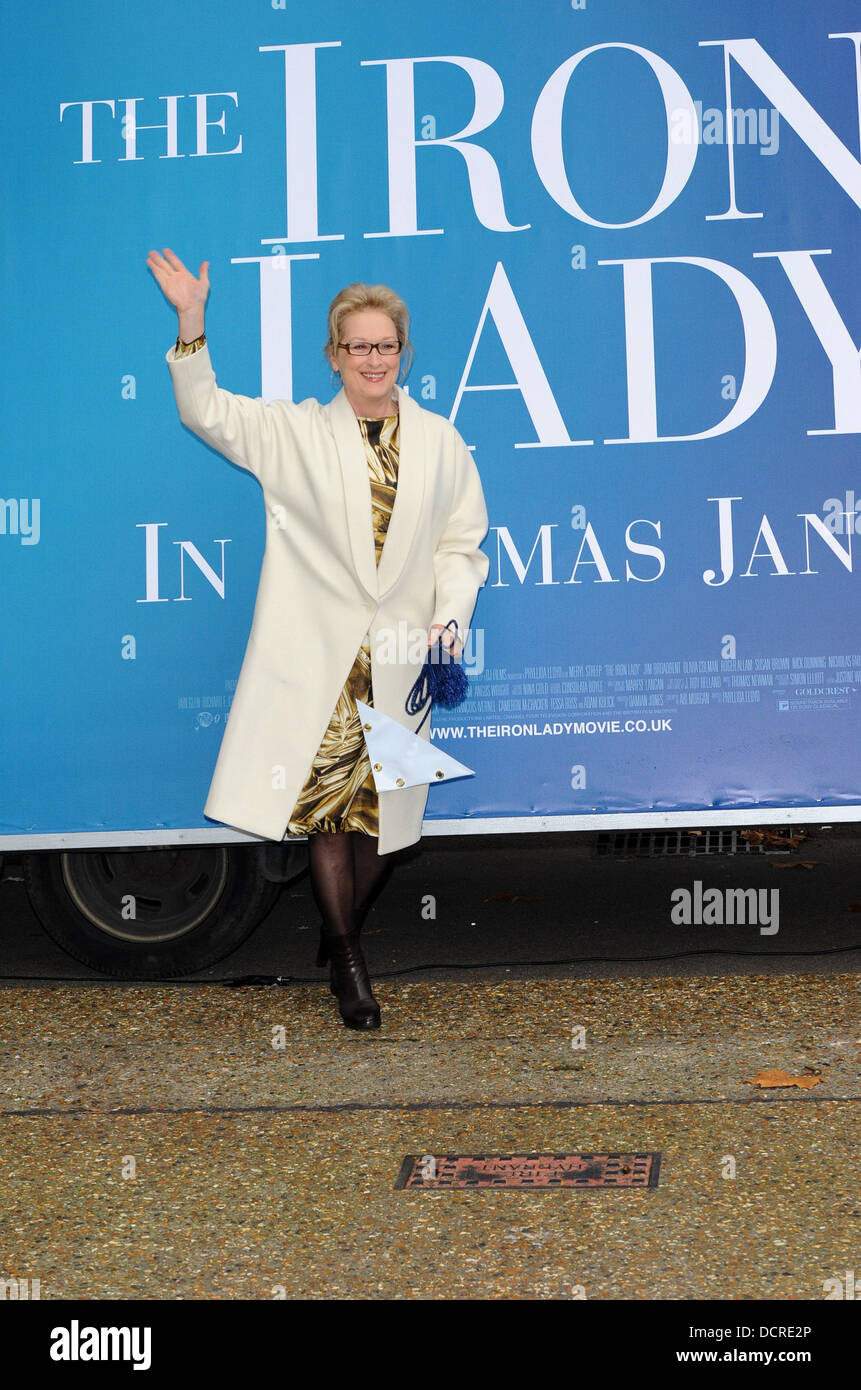 Meryl Streep unveils the UK poster campaign for 'The Iron Lady' on the ...