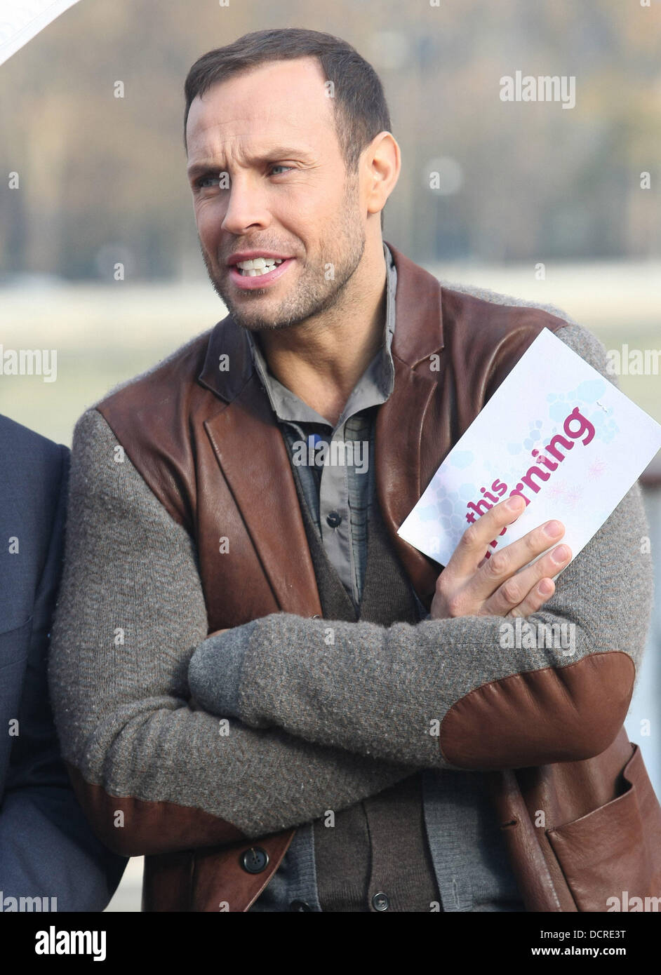 Jason Gardiner filming for This Morning at the ITV studios London ...