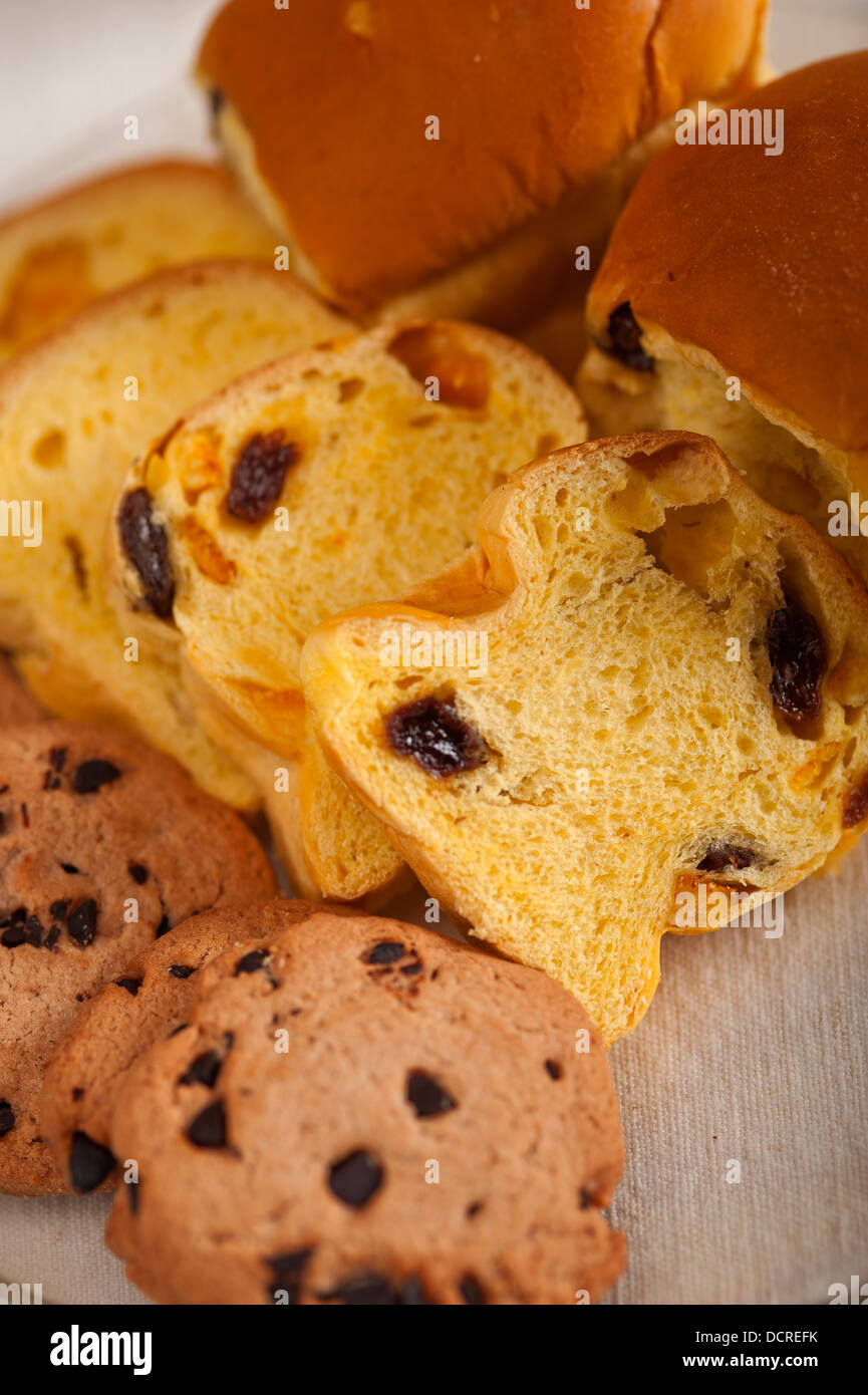 selection of sweet bread and cookies Stock Photo - Alamy